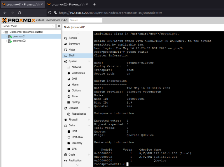 Building a Highly Available (HA) two-node Home Lab on Proxmox – A nice guy's view on life